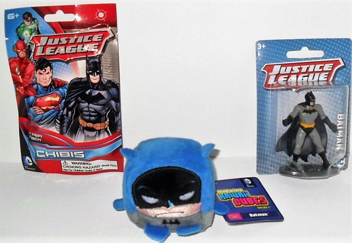 DC JUSTICE LEAGUE BATMAN LOT 3 PLUSH 2" KAWAII CUBES MINI FIGURE ...