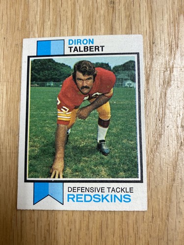 1973 Topps Football Diron Talbert Redskins Card #19 | eBay