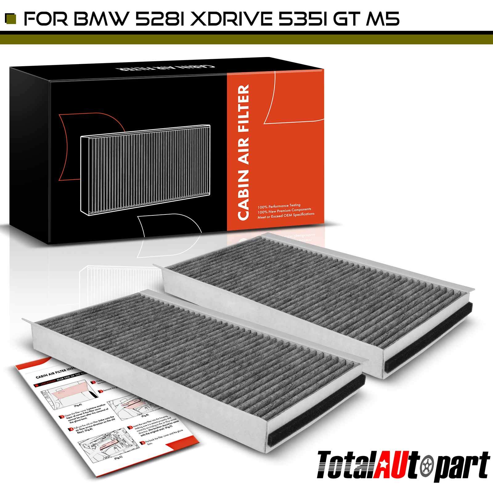 2x Activated Carbon Cabin Air Filter for BMW E60 525i 528i 530i 530xi ...