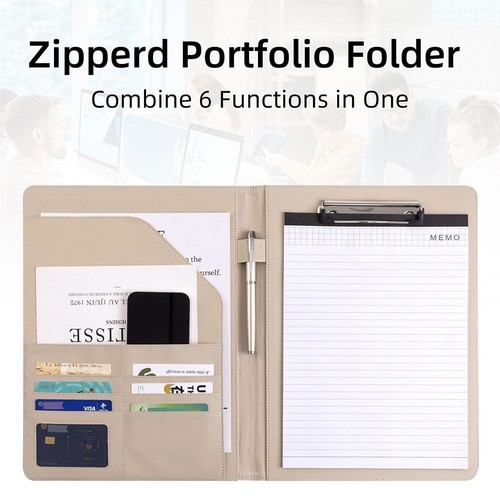 Leather Conference Folder Multifunctional Contract File Folders | eBay