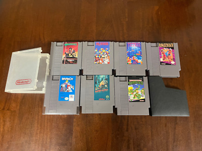 Lot of 7 Nes Nintendo Games TMNT, Tetris, Mario and More Untested Lot ...