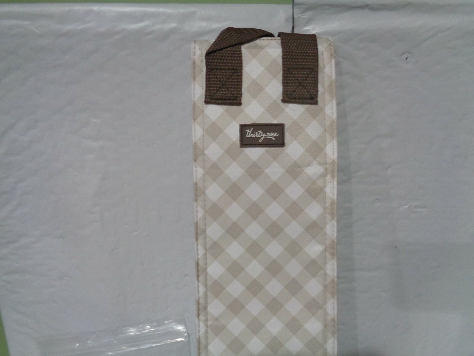New - Thirty-One - Perfect Wine Bottle Thermal - Taupe Gingham | eBay