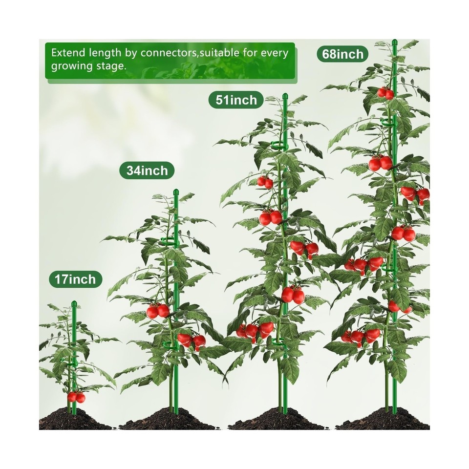 Plant Stakes 17 inch 10Pcs SupKing Support Stick Orchid Stakes with ...