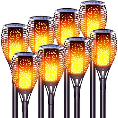 Large Solar Torch Light with Flickering Flame Fire Effect Garden Lights ...