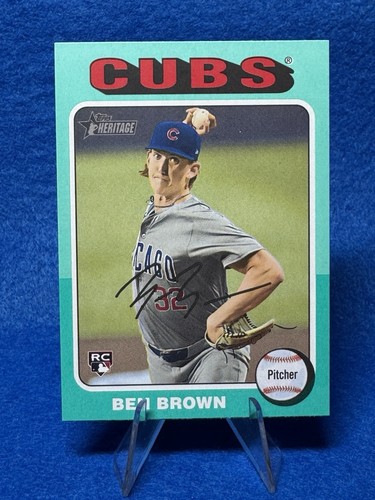 2024 Topps Heritage High Number - #724 Ben Brown RC Aqua Border Chicago ...