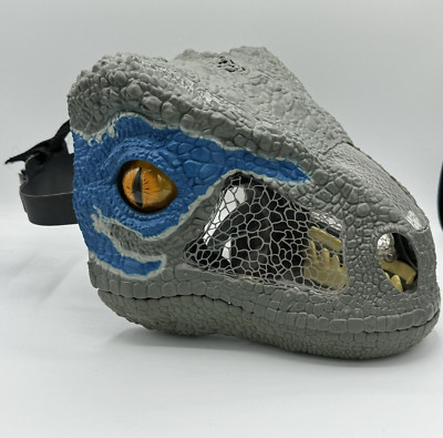 Jurassic World Velociraptor Blue Raptor Dino Mask Electronic Chomp N ...
