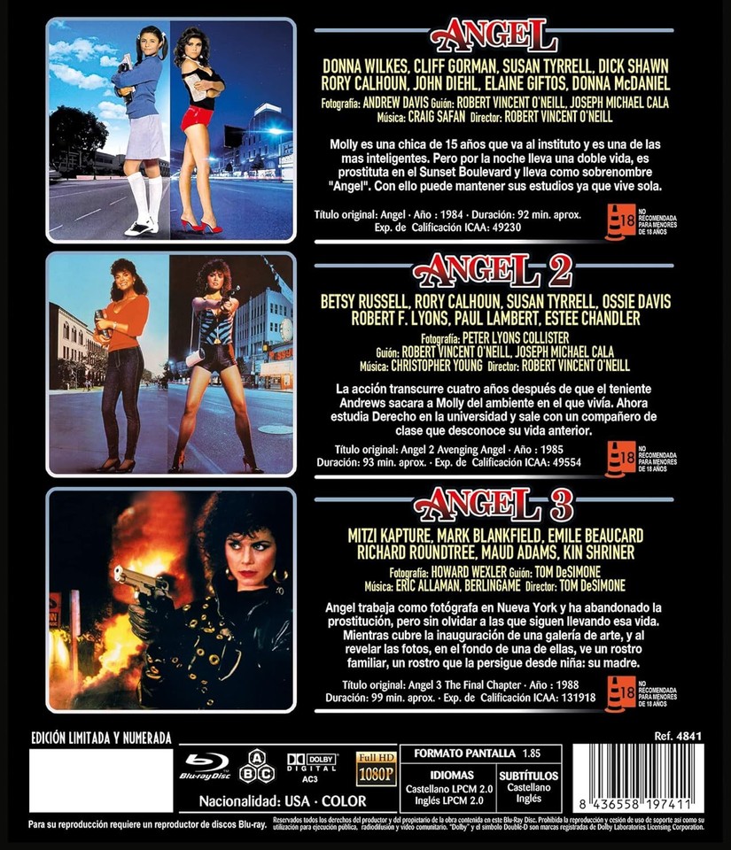 ANGEL TRILOGY 1 2 3 / AVENGING ANGEL / THE FINAL CHAPTER / Region A B C ...