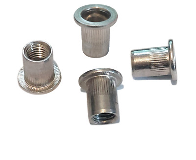 M10 x 17mm Aluminium Rivet Nuts Rivnuts Large Flange | eBay UK