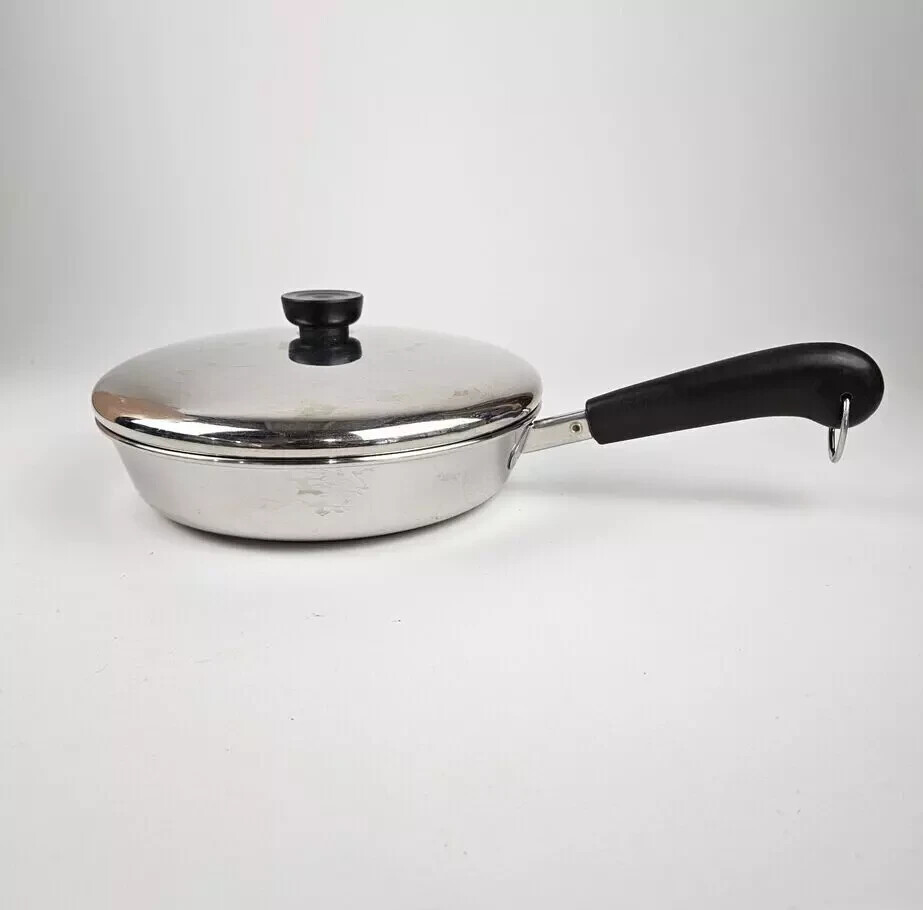 Revere Ware Cookware 9" Skillet Disc Bottom Stainless Frying Pan Sauté ...