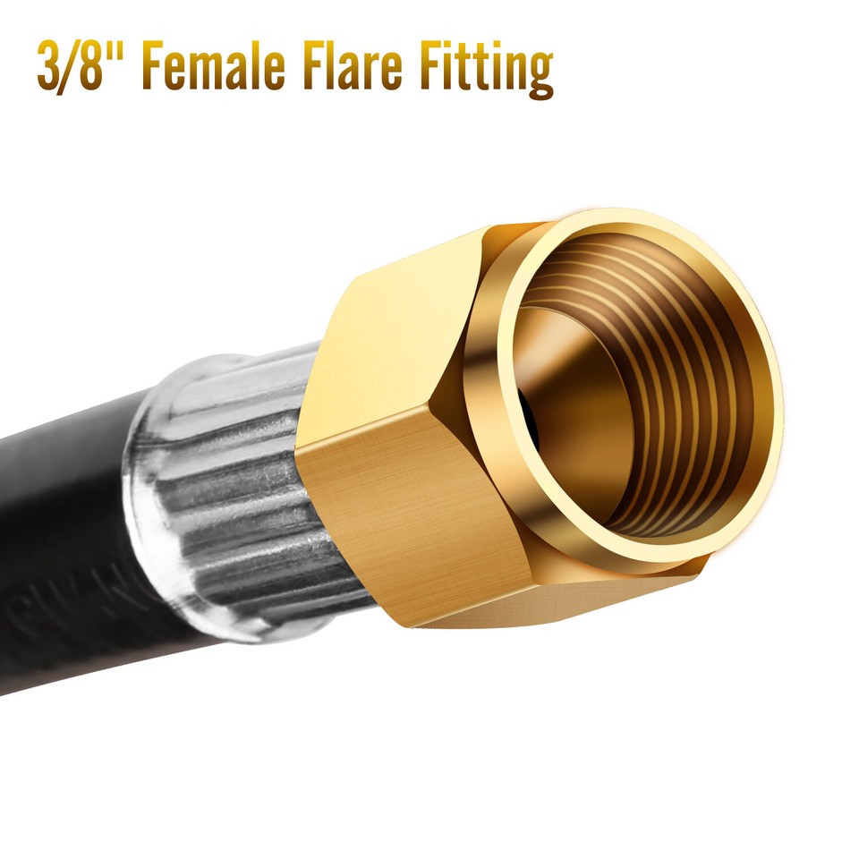 12FT Propane Hose 3/8 inch Female Flare Fitting Male Flare Extension ...