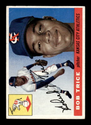 1955 Topps Baseball #132 Bob Trice VGEX CREASE Kansas City Athletics | eBay