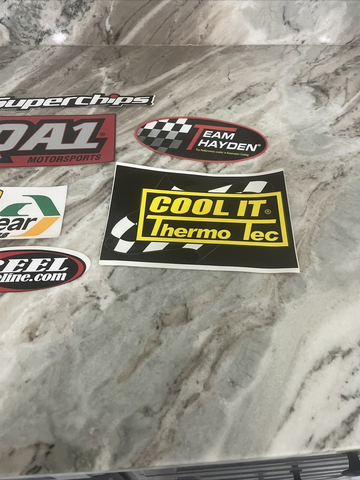 LOT OF 11 VINTAGE RACING DECALS STICKERS QA1 F-O-A Reel Claimer Etc. | eBay