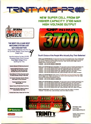 Trinity GP 3700 NIMH Battery Pack Print Ad Wall Art Decor | eBay