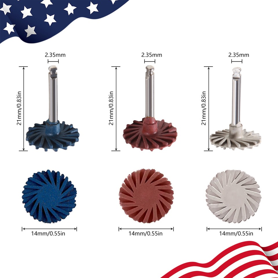 Dental Composite Polishing Diamond Burs RA 2.35mm Disc Wheel Coarse ...