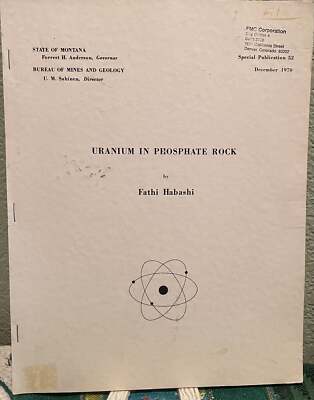 Fathi Habashi / Uranium in Phosphate Rock 1970 1st Edition | eBay
