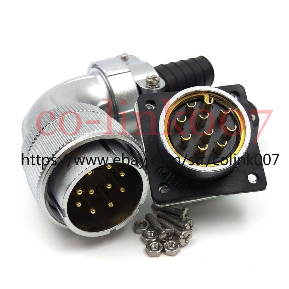 WS32 10pin Power Connector,25A Aviation Bulkhead Plug Socket Earth Wire ...