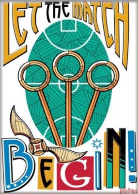 ATA-BOY HARRY POTTER LET THE MATCH BEGIN QUIDDITCH MAGNET 2.5” X 3.5 ...