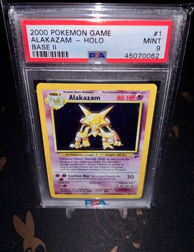 🟣 2000 WOTC Pokemon Base Set 2 Alakazam Holo #1 PSA 9 MINT! 🟣 | eBay