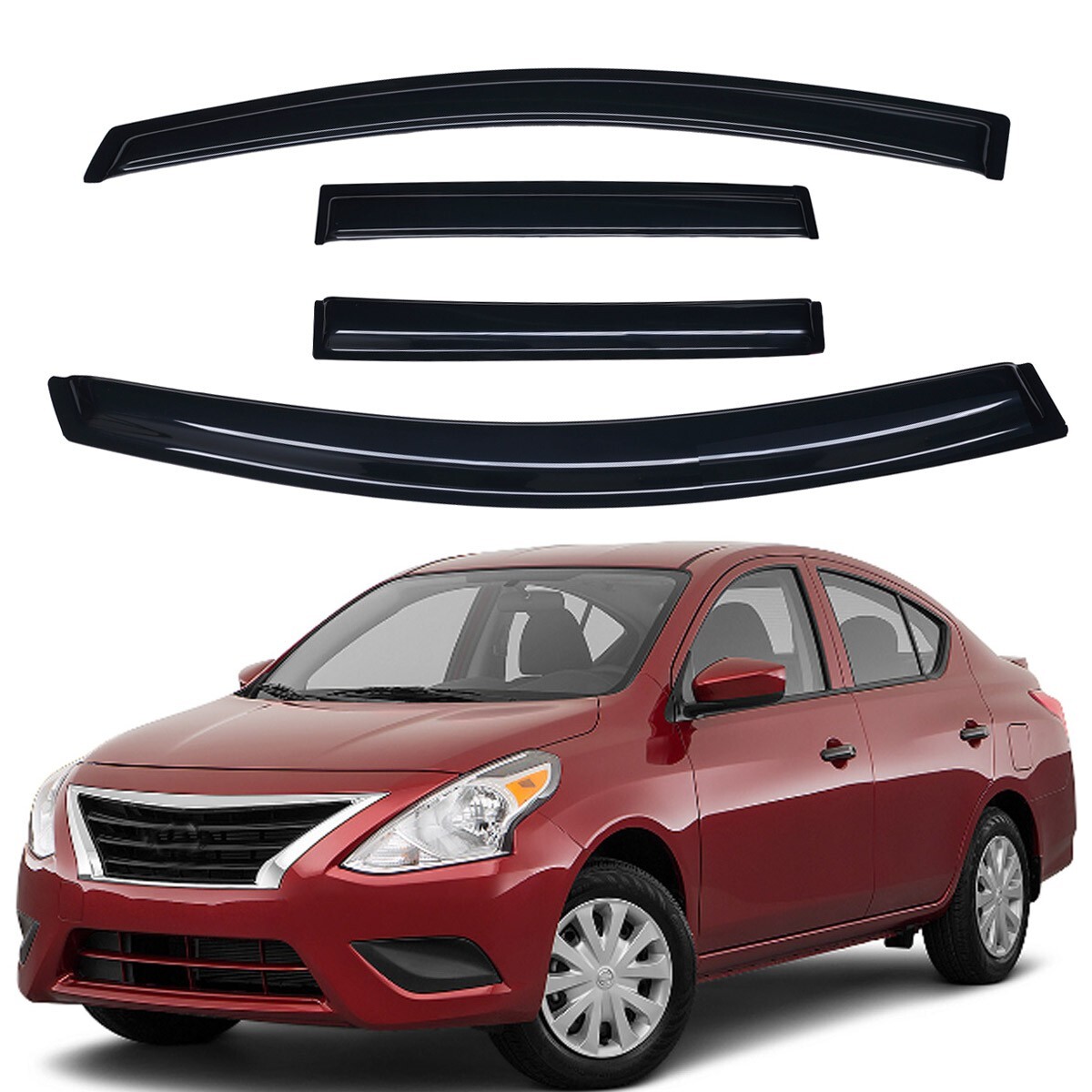 Window Vent Visors Rain Guards Wind Deflectors Fits 2012-2019 Nissan ...