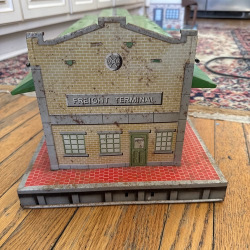 Marx Freight Terminal Tin Litho Train Station Toy Building Vintage ...