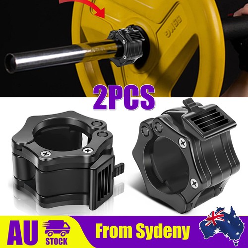 2 PCS 2''50mm Barbell Clamp Collar Clip Olympic Weightlifting Lift ...