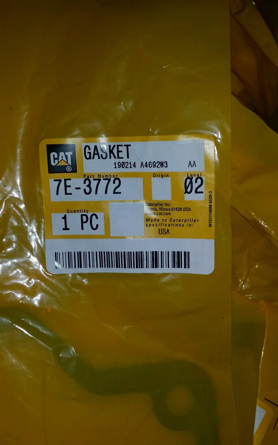 7E3772 Gasket Caterpillar 3508 3508B 3512 3516 3516B G3508 G3512 7E ...