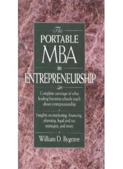 The Portable Mba in Entrepreneurship By William D.Bygrave 9780471577805 ...