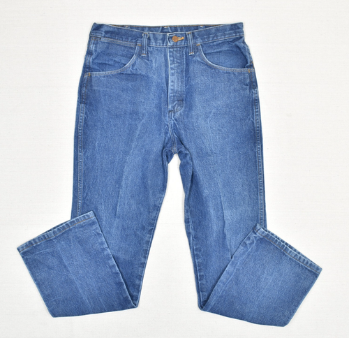 Wrangler Men's Cowboy Western Rodeo Jeans Zip Cotton Blue 34x30 945NAV ...