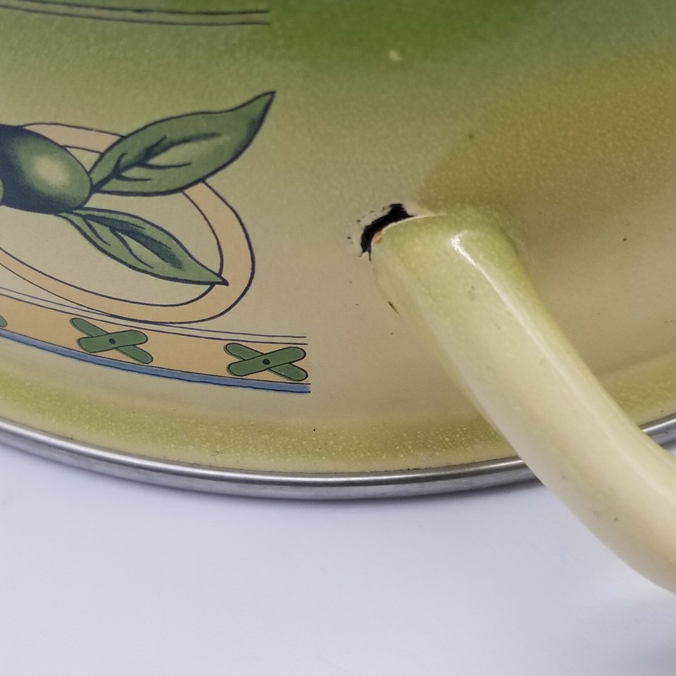 Enameled Steel Olive Pattern Stock Pot Metalac Made in Serbia | eBay