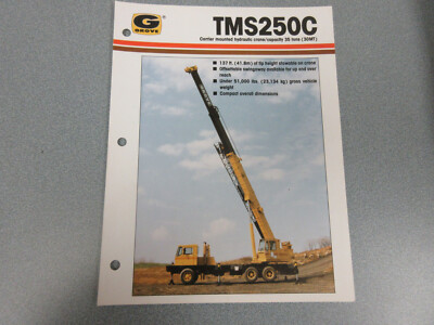 Grove TMS250C Mobile Hydraulic Crane Brochure 2 Page | eBay