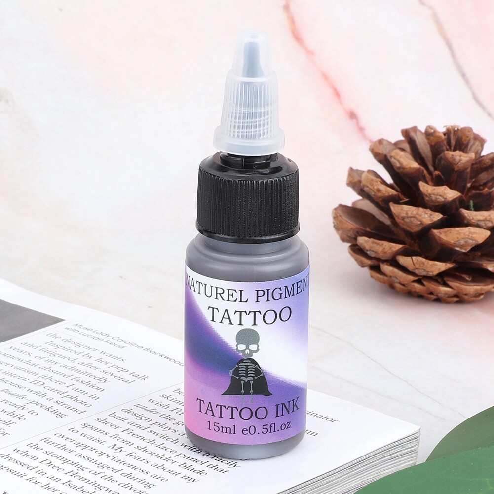 15ml Bottle Natural Plant Tattoo Ink Longlasting Pigment Semi Pernament ...