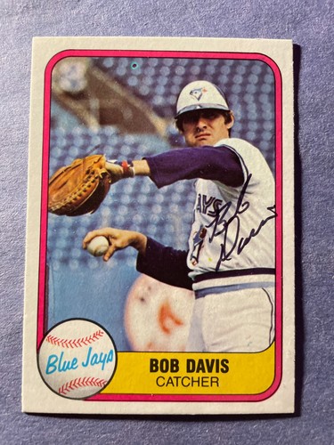 SIGNED BOB DAVIS 1981 AUTOGRAPHED FLEER BASEBALL CARD - BLUE JAYS | eBay