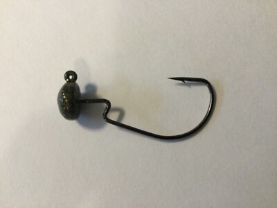 12pc 1/8 oz 1/0 Ned Rig Style Jig Head, Grn pumpkin Weedless Rig | eBay