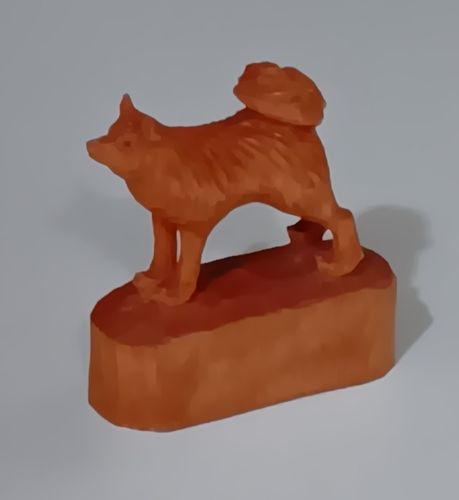 Vintage Carved Wood Miniature 2" Dog Figurine HUSKY Sculpture | eBay
