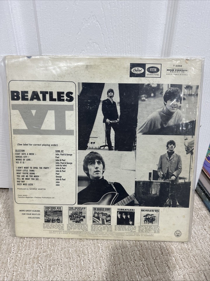 The Beatles VI Vintage Vinyl LP 1965 Capitol Record ST-2358 Mono | eBay