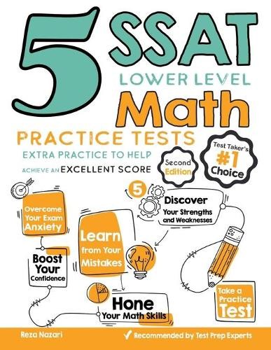 Reza Nazari 5 SSAT Lower Level Math Practice Tests (Paperback) (UK ...