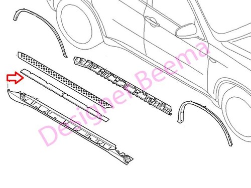 BMW X6 E71 E72 Insert For Running Board - Right (JS) | eBay