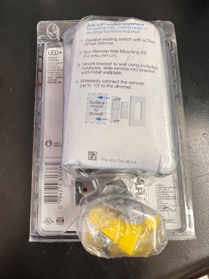 Lutron DIVA Caseta Smart LED+ Dimmer DVRF-6L-WH-R DVRF-6L-WH White 3365 ...