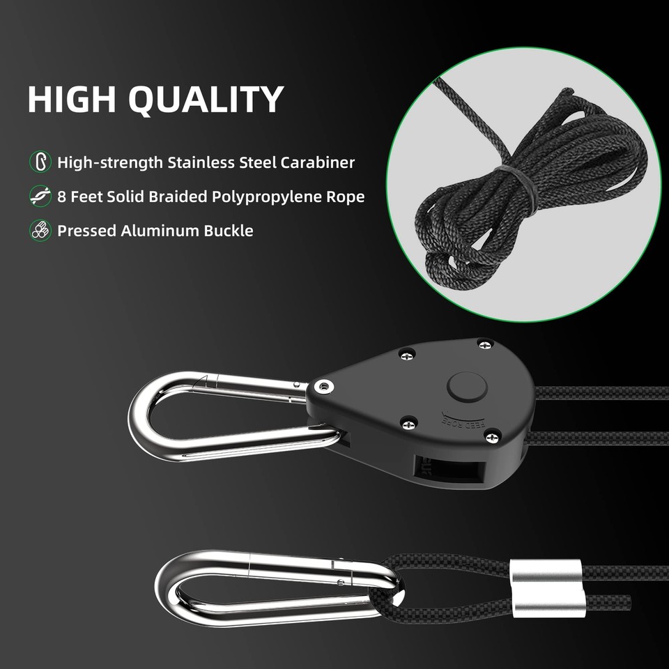 1/8 Inch Adjustable Rope Hanger Heavy Duty Light Fixture Hangers with ...