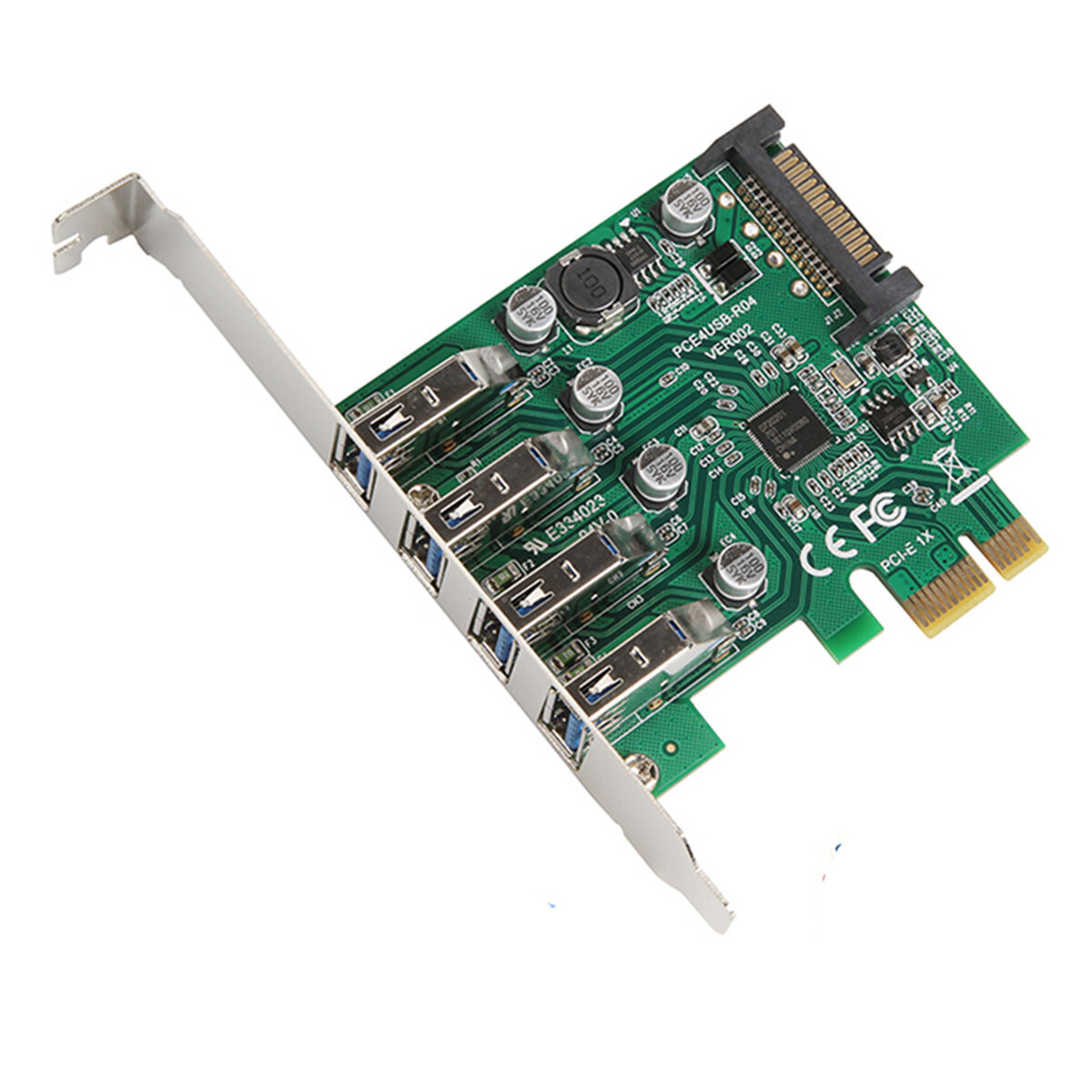 PCI-E to 4port USB3.0 HUB Adapter Expansion Card with Low Profile ...