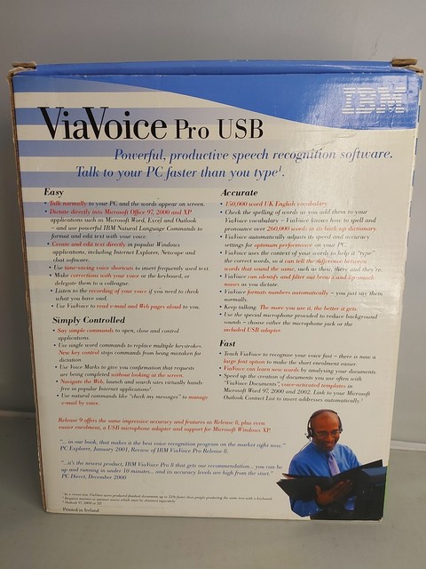 IBM ViaVoice Windows release 9 PRO USB EDITION boxed with Headset ...