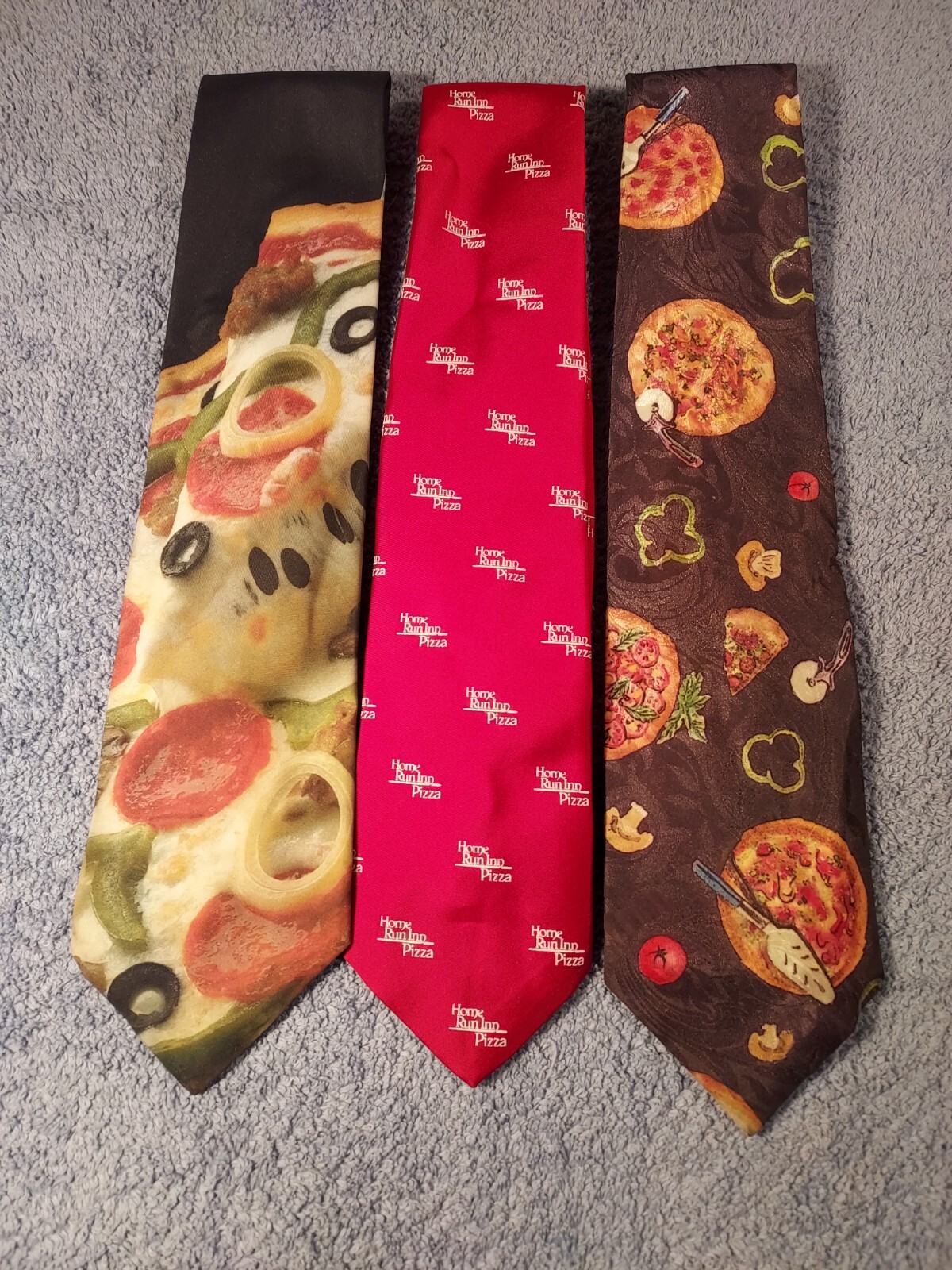 3 lot Novelty pizza ties Ralph Martin Huddersfield 1 No Name Rare | eBay