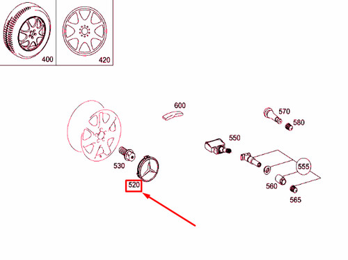 NEW MERCEDES-BENZ E C238 WHEEL HUB COVER CAP A00040027009040 OEM | eBay