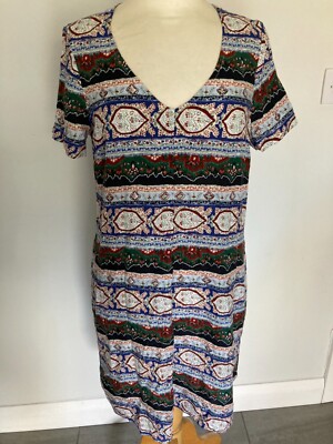 Fat Face Ladies Patterned Short Sleeve Dress / Tunic Size 10. Great ...