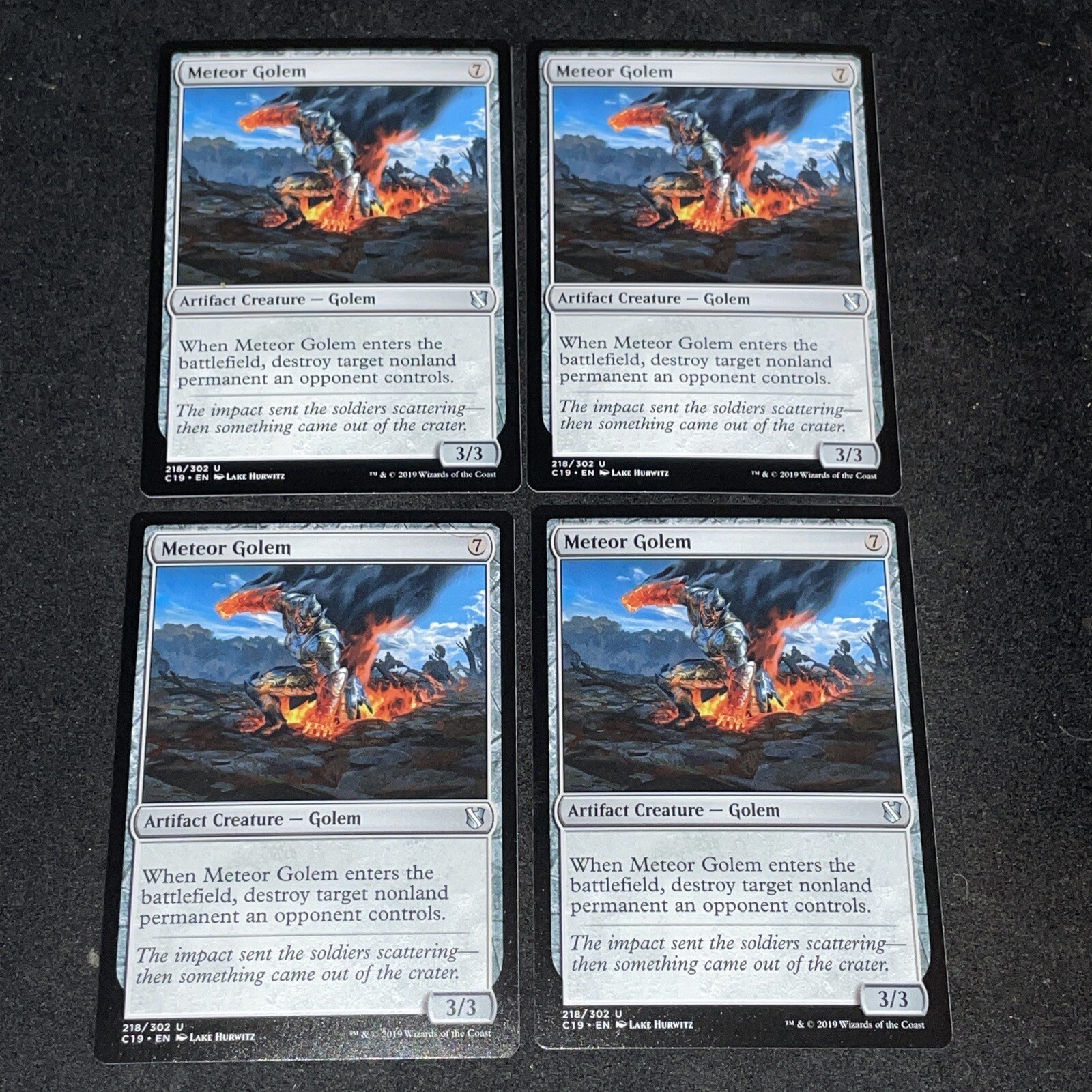 MTG-4x-NM-Mint, English-Meteor Golem-Commander 2019 | eBay