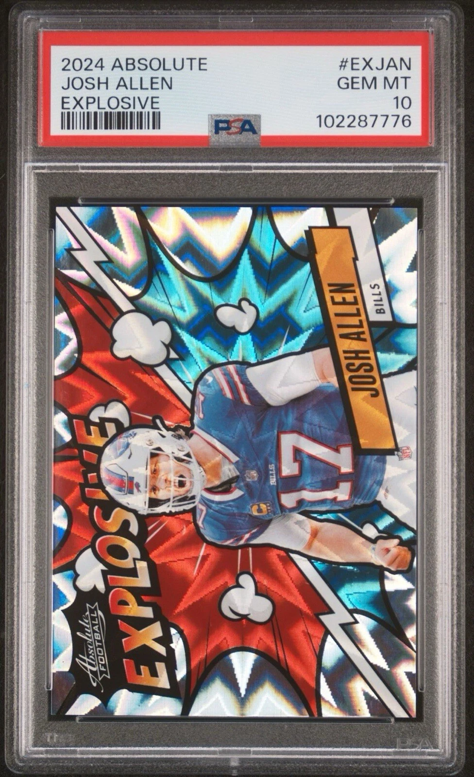 Josh Allen 2024 Absolute #EX-JSN Explosive Price Guide - Sports Card ...
