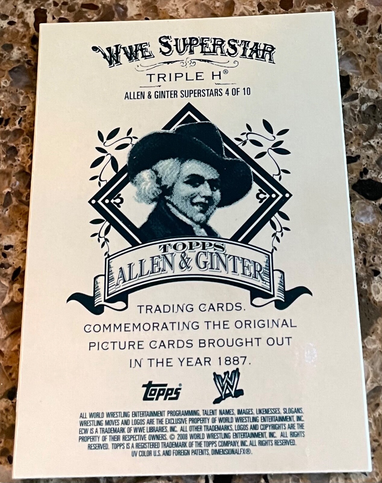 TRIPLE H "HHH" CHROME 2008 WWE TOPPS HERITAGE ALLEN & GINTER SUPERSTAR ...