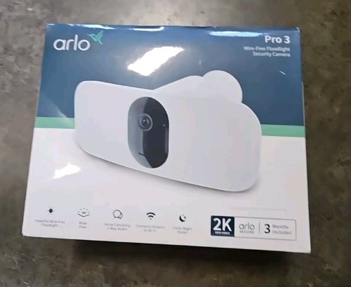 Arlo Pro 3 Floodlight Indoor/Outdoor Security Camera - White | eBay