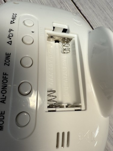 Cordless Atomic Digital Alarm Clock with Blue Backlit LCD Display | eBay