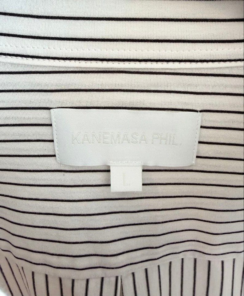 Kanemasa Phil 46G Atmosphere Stripe L/S Shirt PS Black Men’s Casual Top ...